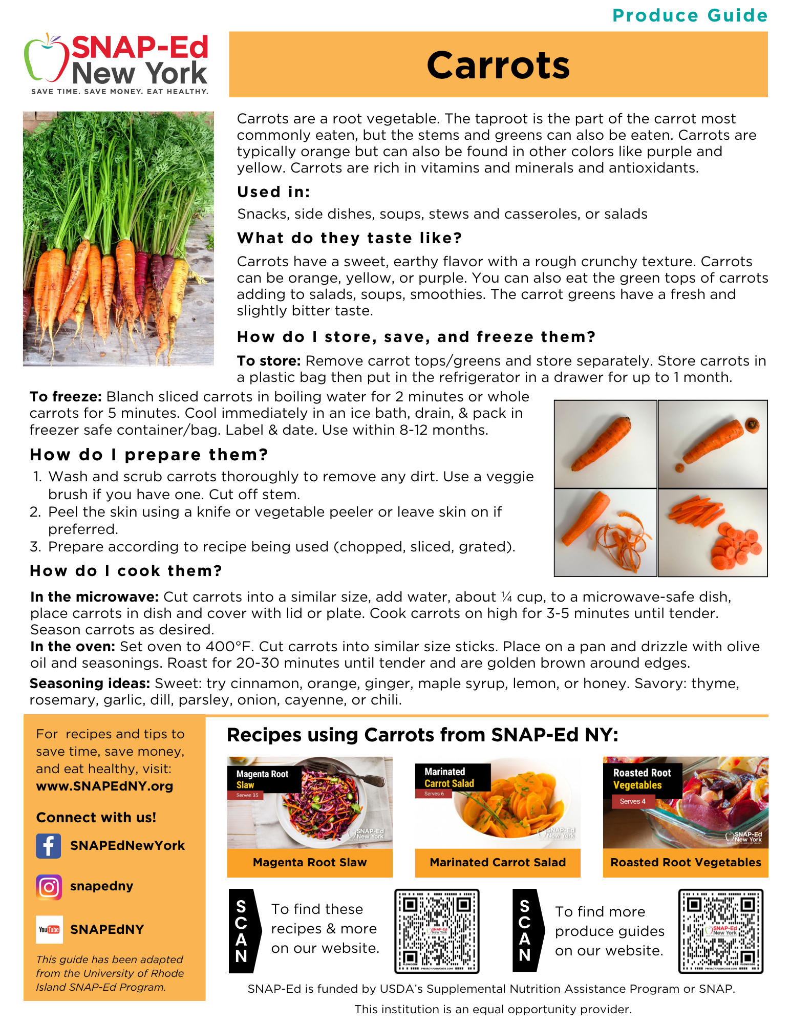 Carrots Produce Guide – SNAP-Ed New York